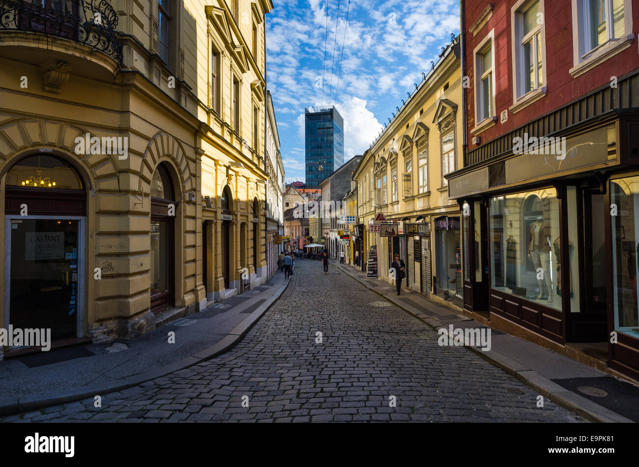 Zagreb, capital city of Croatia, architecture and life on the streets ...