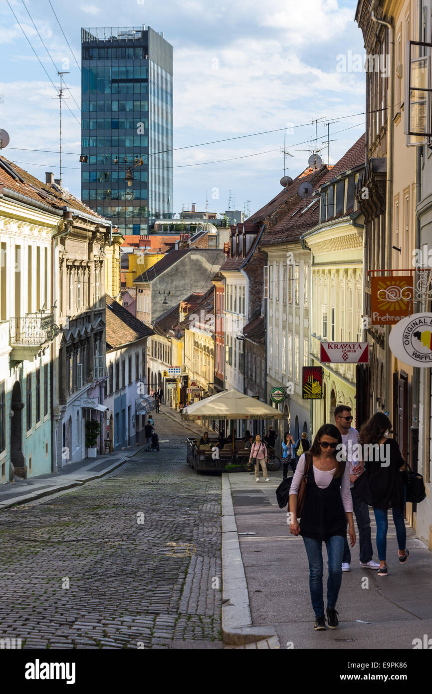 Zagreb, capital city of Croatia, architecture and life on the streets ...