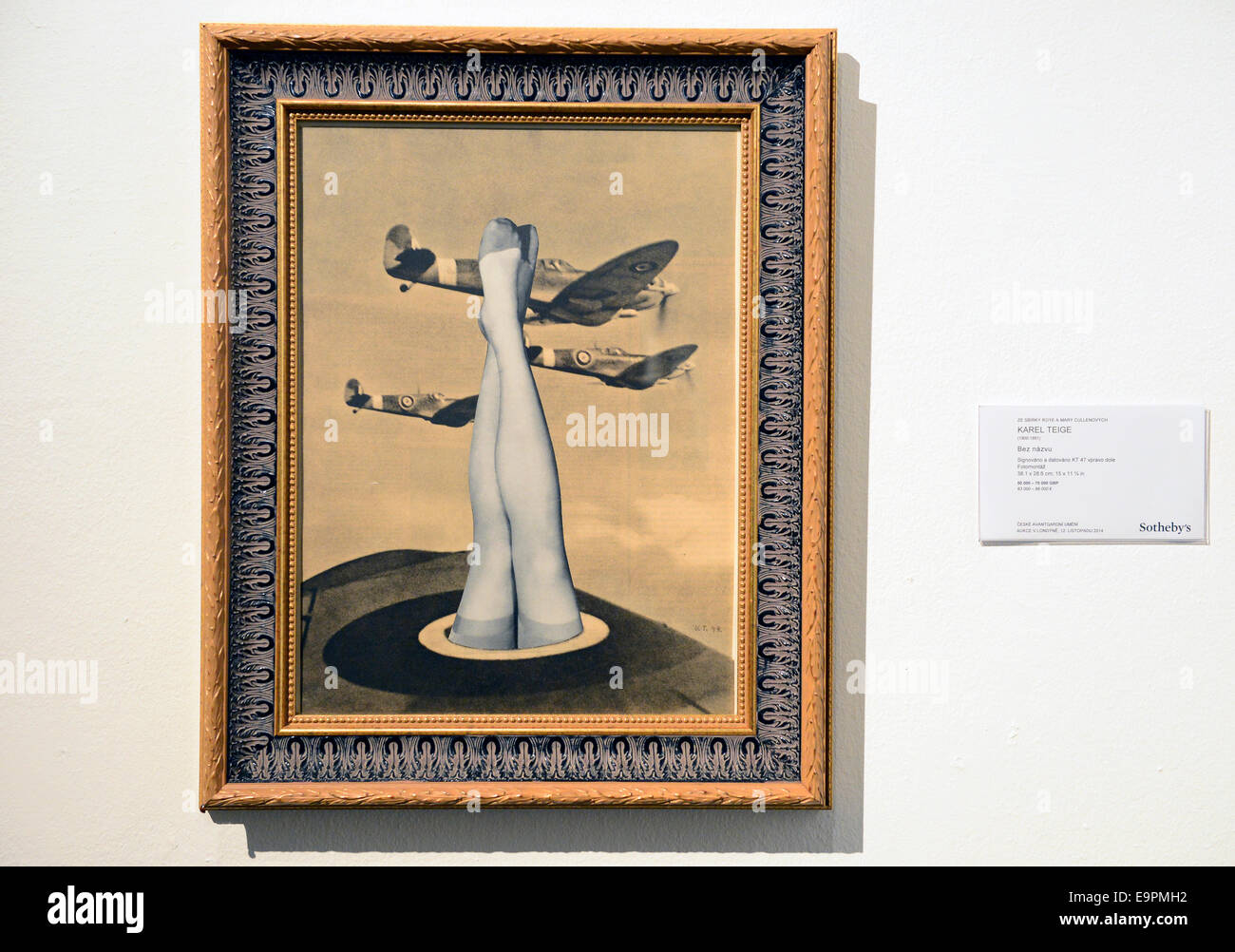 Painting Untitled by Karel Teige is seen at the exhibition of works of ...