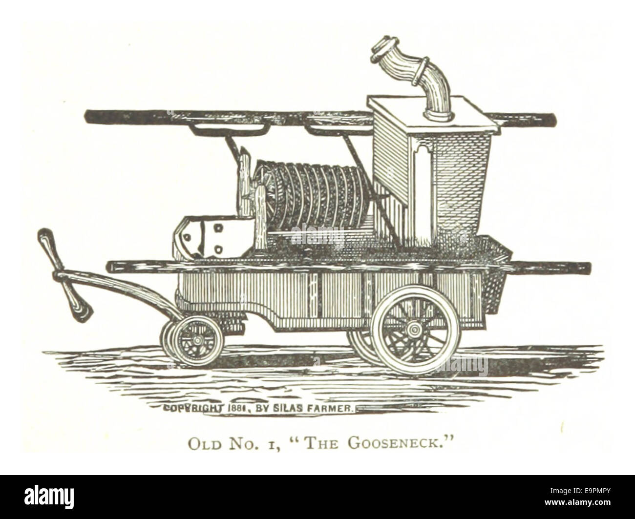Farmer’s 1884 illustration of Old No.1, The Gooseneck in Detroit ...