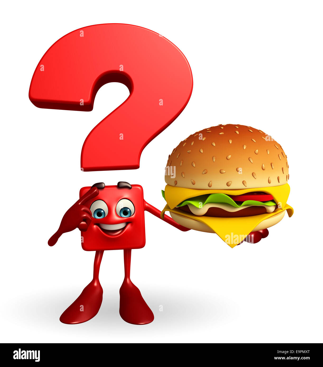 Cartoon character question mark burger hi-res stock photography and ...