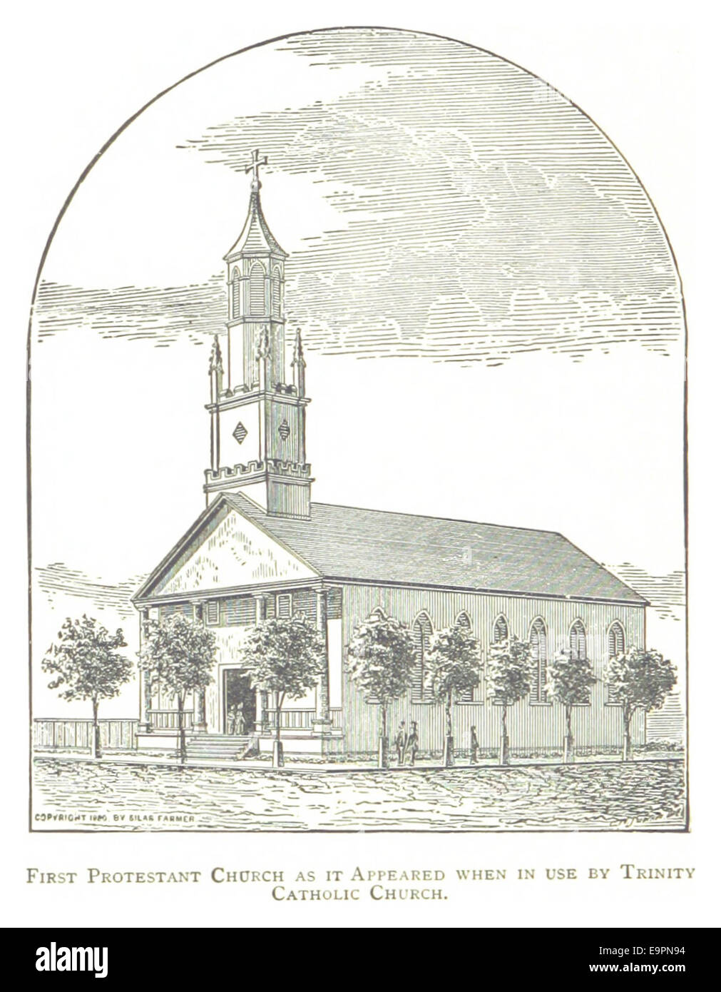 An illustration from 1884 by Farmer depicting the First Protestant ...