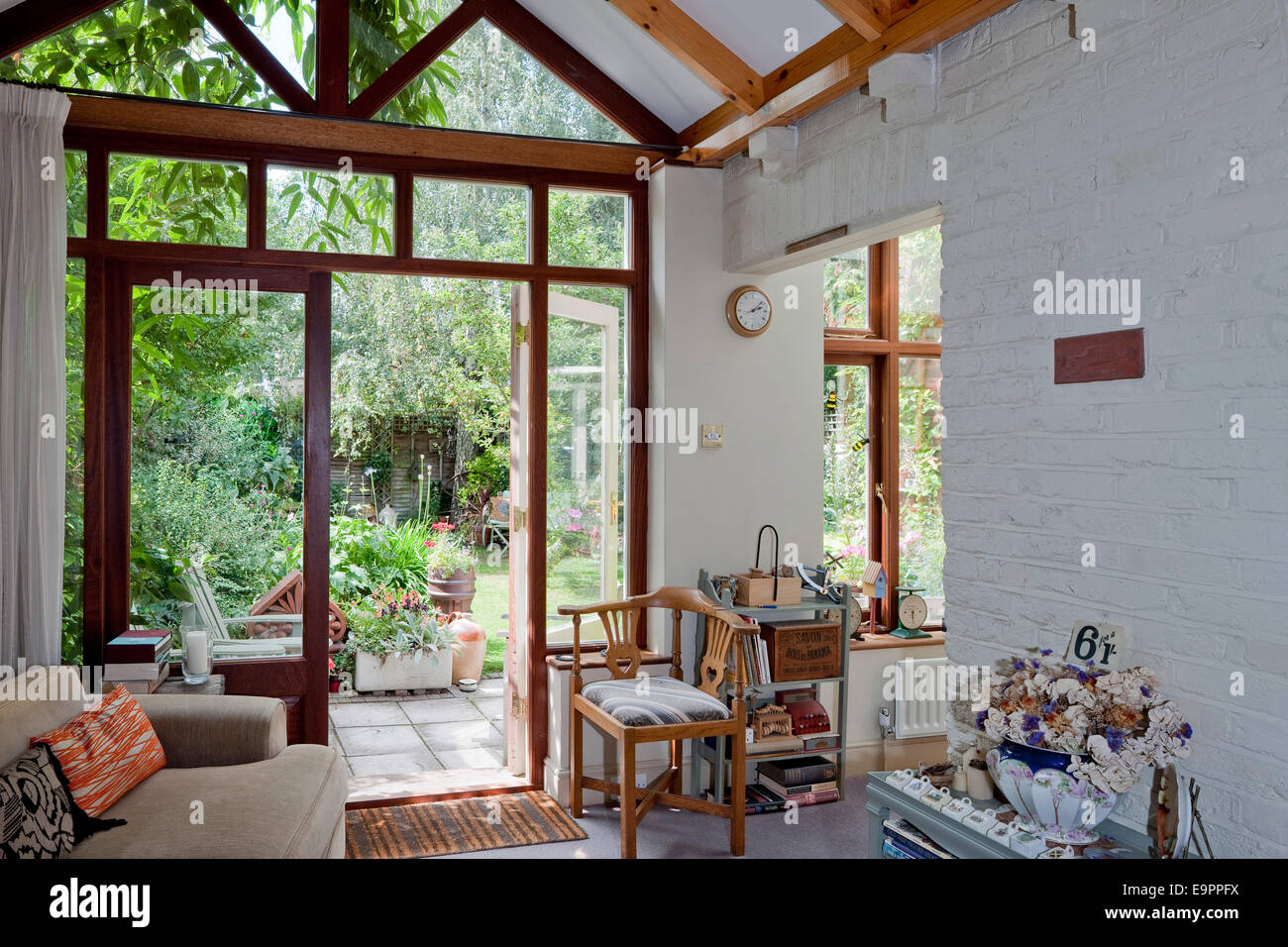 Conservatory extension of Victorian home, Kingston upon Thames, England ...