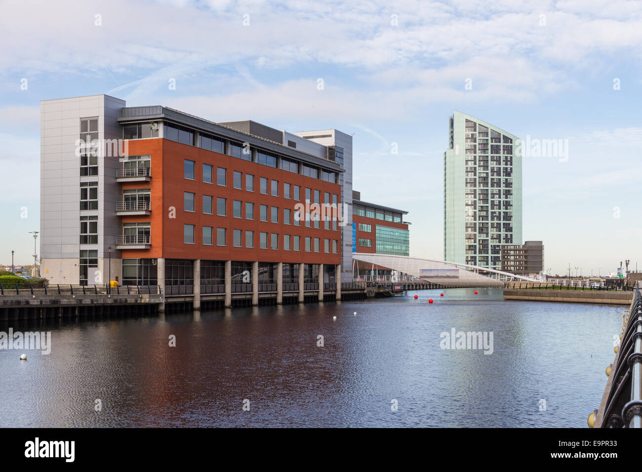Princes Dock on Liverpool Waterfront with Alexandra Tower and Peel ...