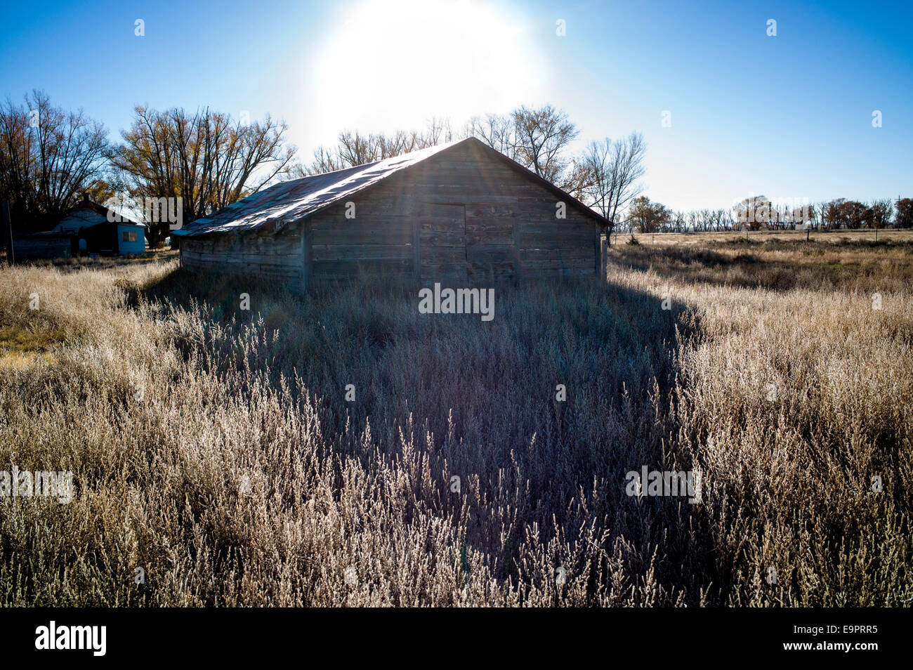 Abandoned ranch on Monte Vista National Wildlife Refuge, Central ...