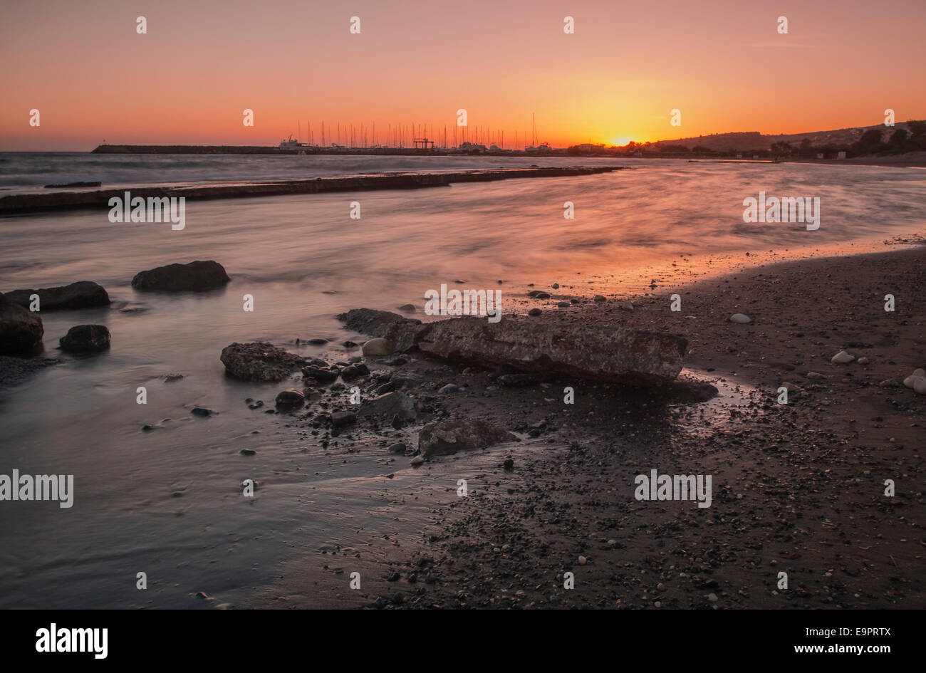 Limassol Cyprus Sunset Stock Photo - Alamy