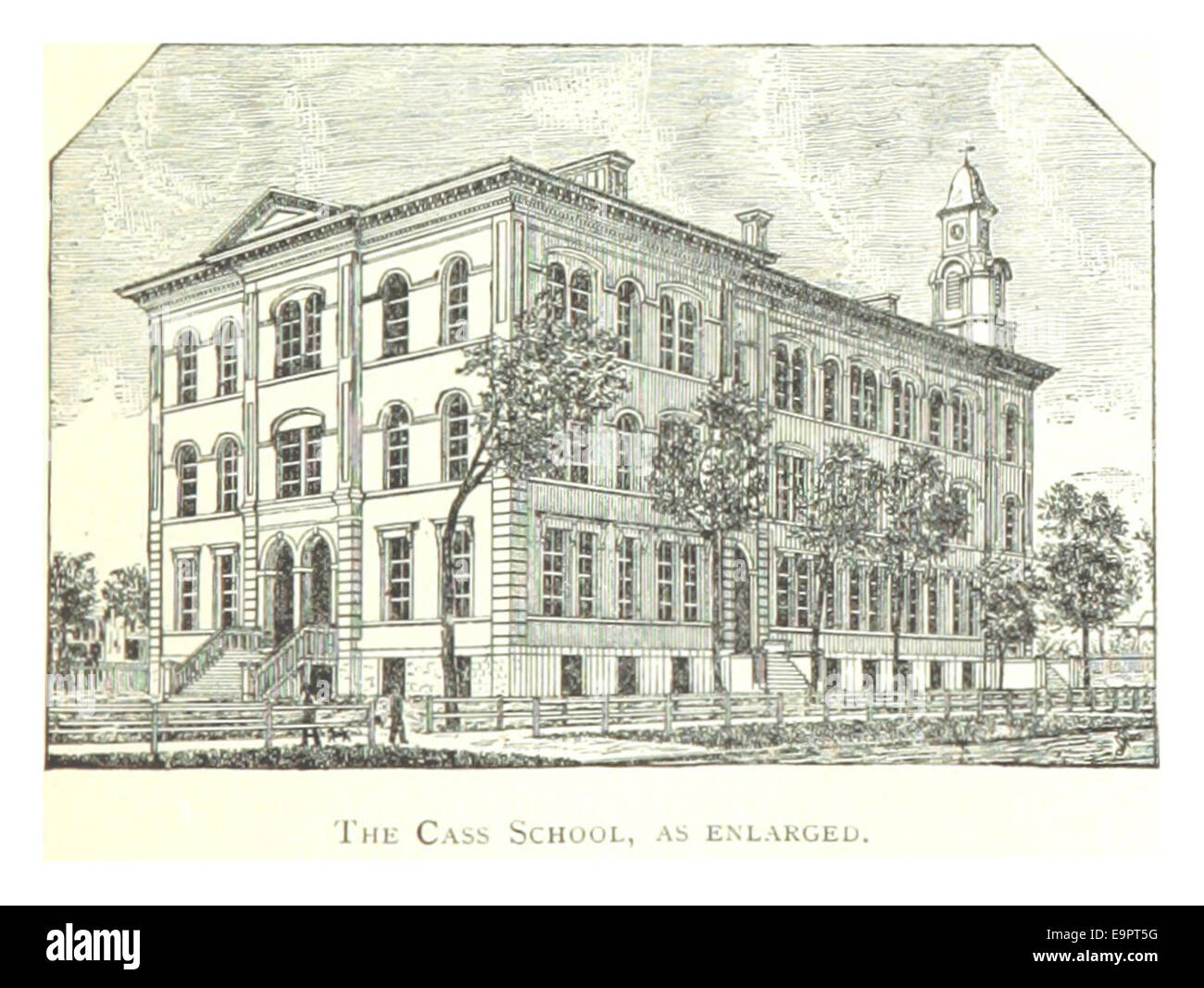 An 1884 illustration of the Cass School in Detroit, Michigan ...