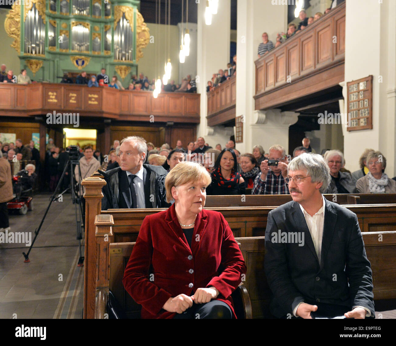 Templin, Germany. 31st Oct, 2014. German Chancellor Angela Merkel (CDU ...