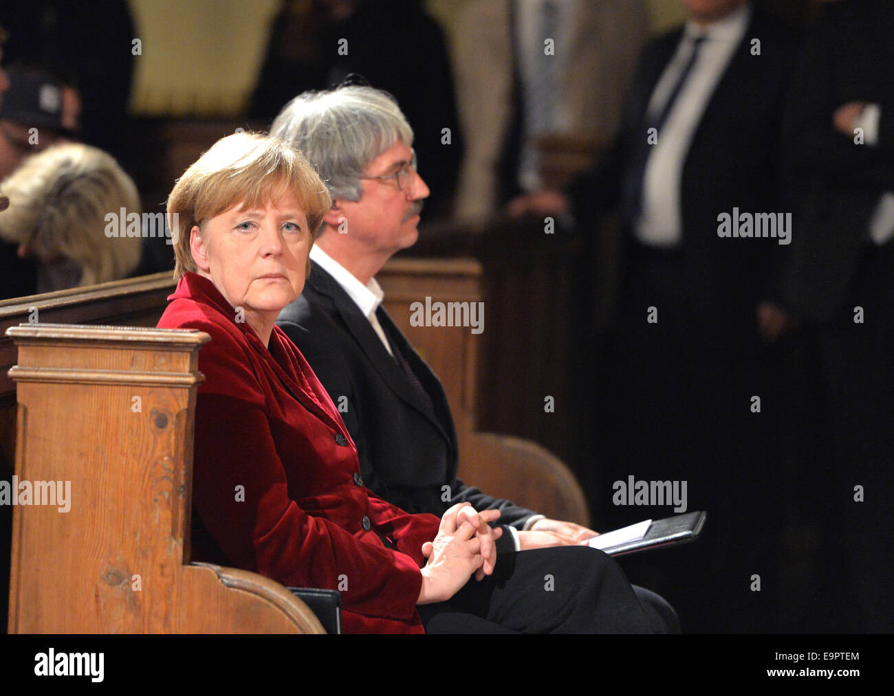 Templin, Germany. 31st Oct, 2014. German Chancellor Angela Merkel (CDU ...