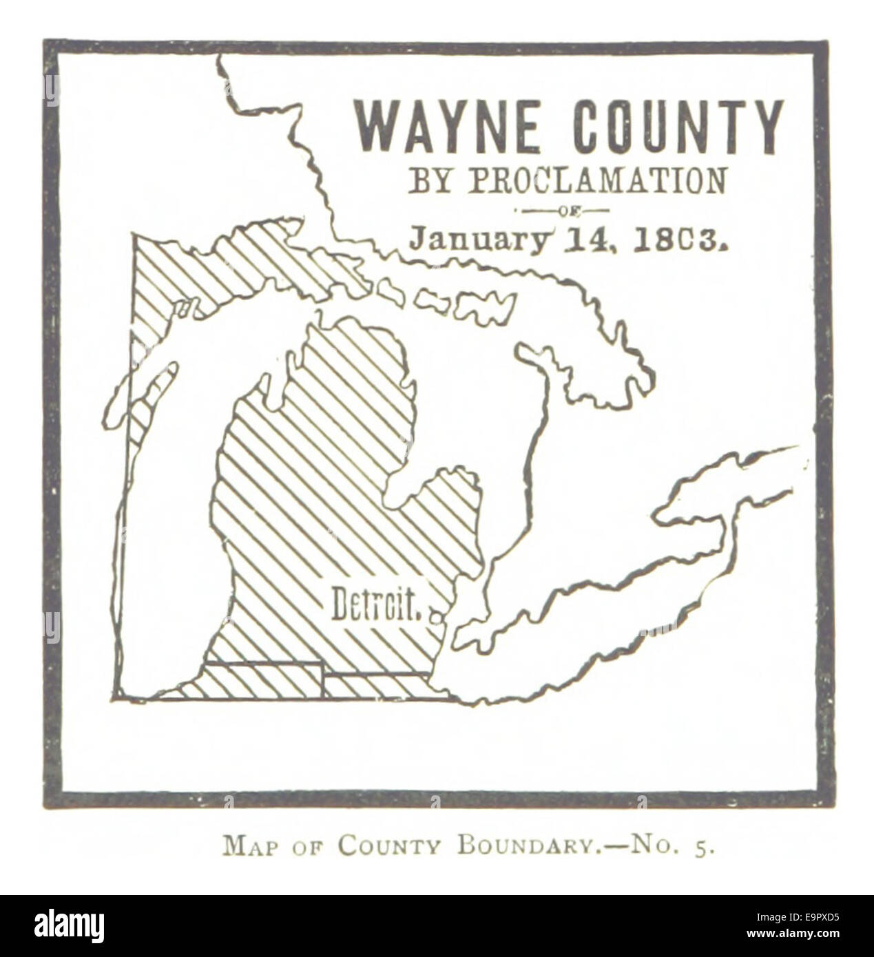 An 1884 map illustrating the boundary lines of a specific region in ...