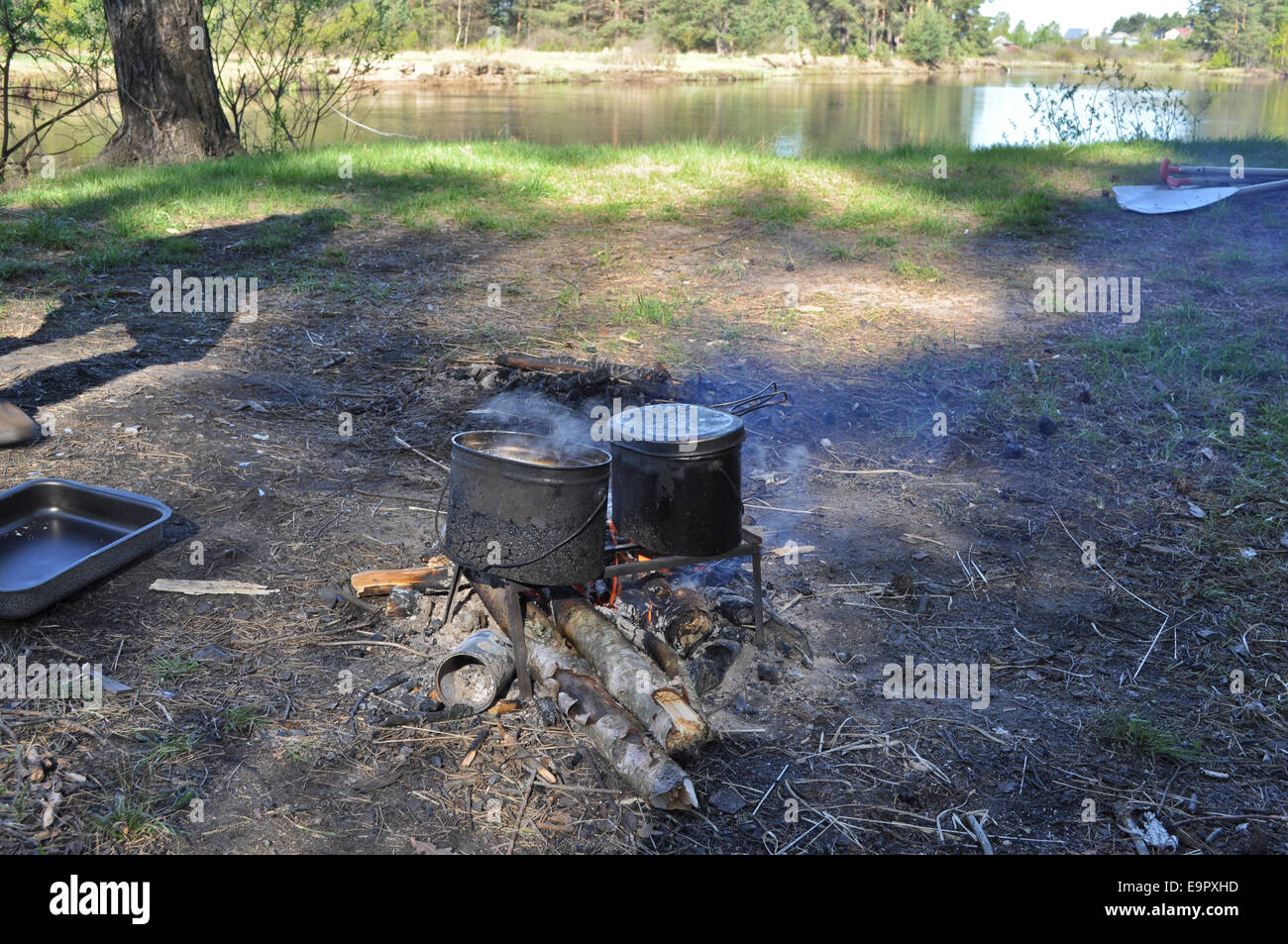 National Park "Meshchera", Ryazan region, Russian Federation. Cooking ...