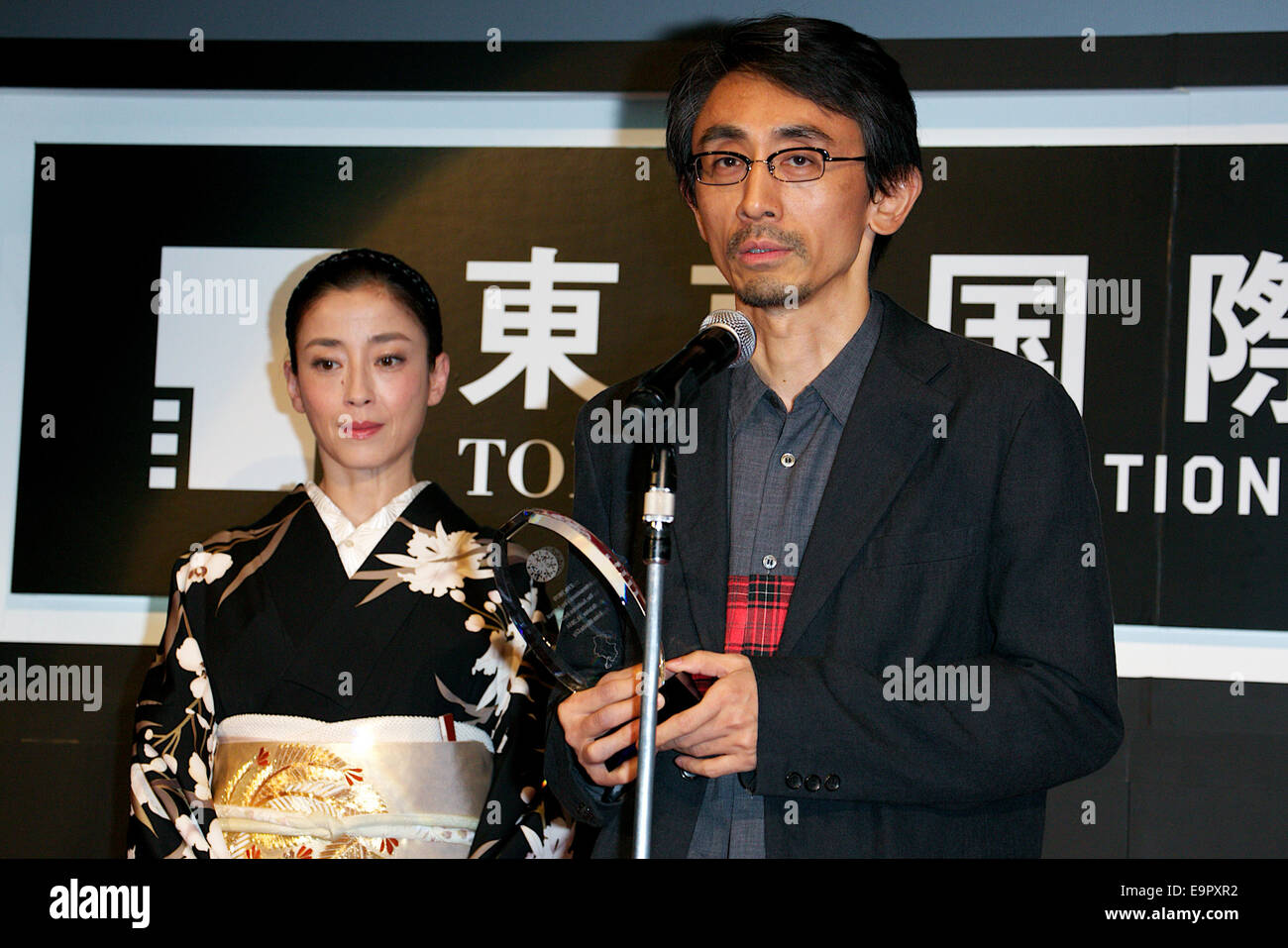 Tokyo, Japan. 31st October, 2014. (L to R) Rie Miyazawa, Daihachi Yoshida, October 31 2014 ...