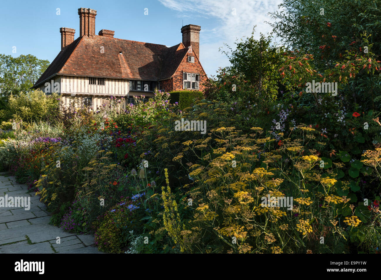 The Long Border at Great Dixter, East Sussex, UK - the gardens created ...