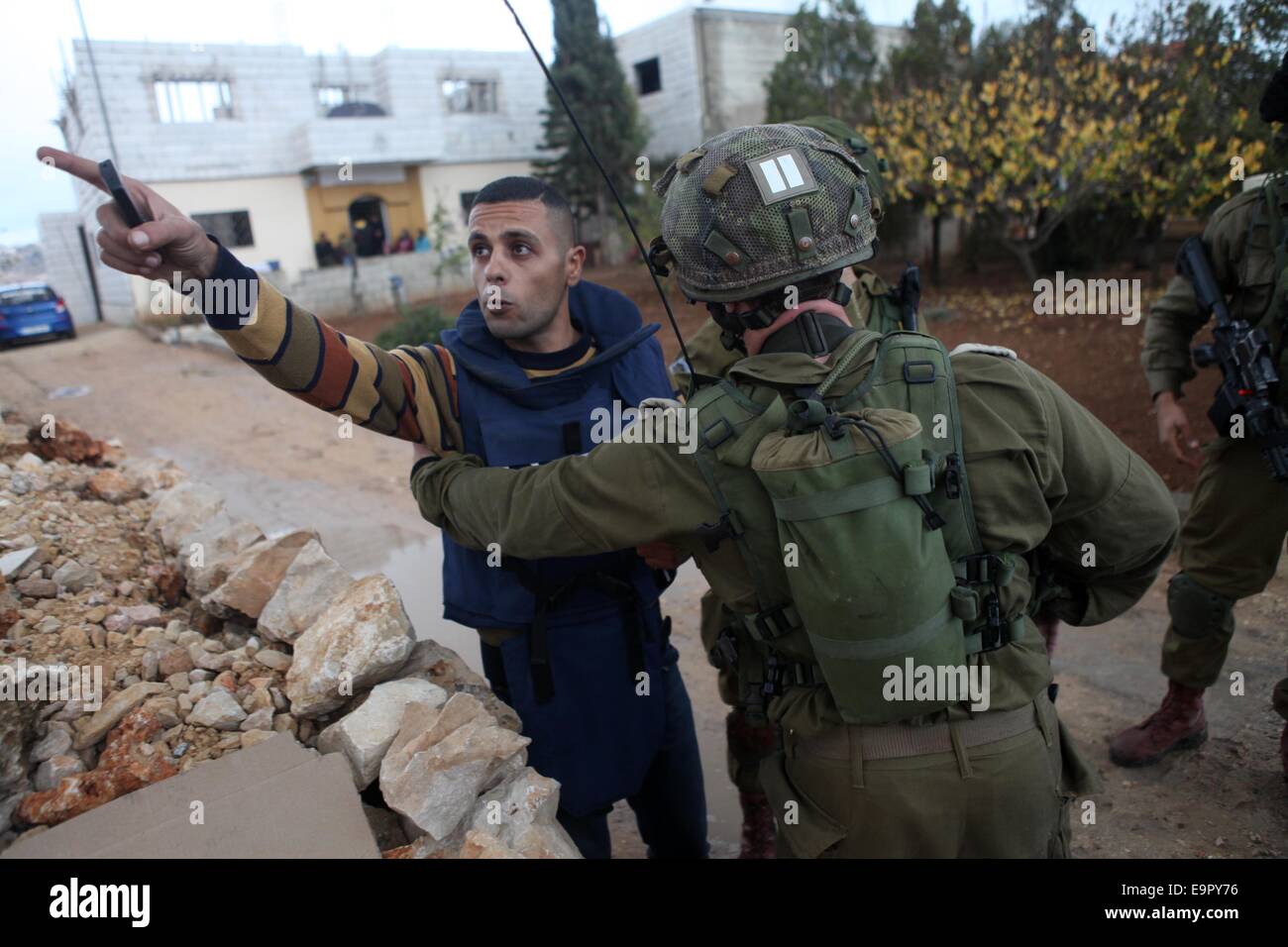 Silwad, West Bank, Palestinian Territory. 1st Nov, 2014. Israeli ...