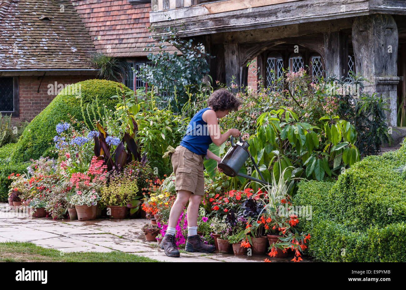 The famous gardens at Great Dixter, East Sussex, UK. One of the ...