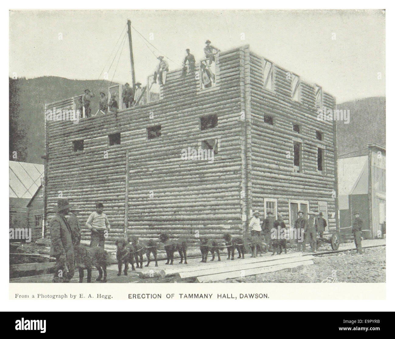 This 1899 illustration by Hitchcock depicts the construction of Tammany ...