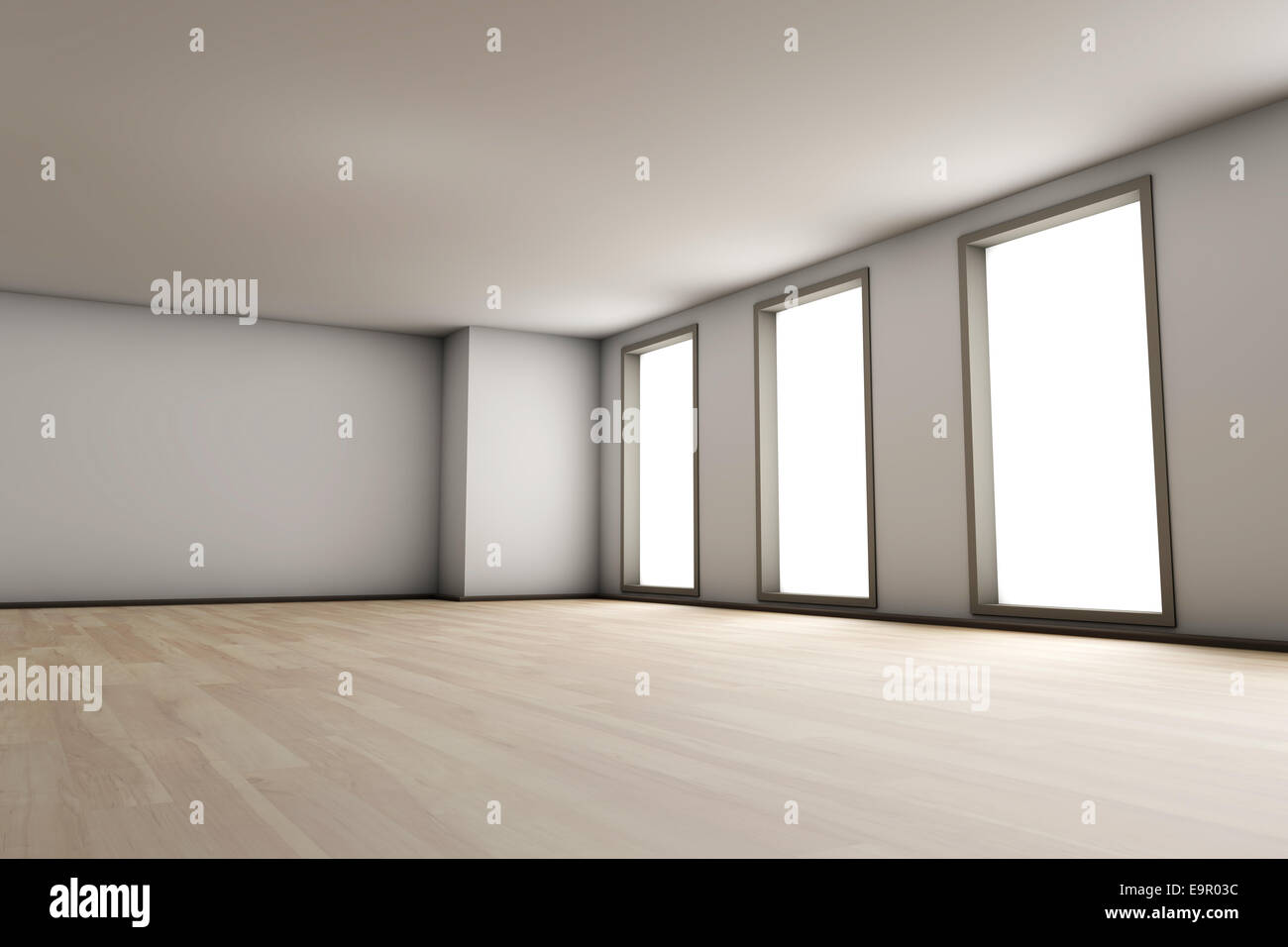 A empty residential room of a available apartment or house Stock Photo ...