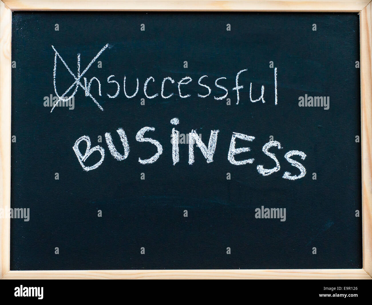 Successful business message turned from unsuccessful, handwritten with ...