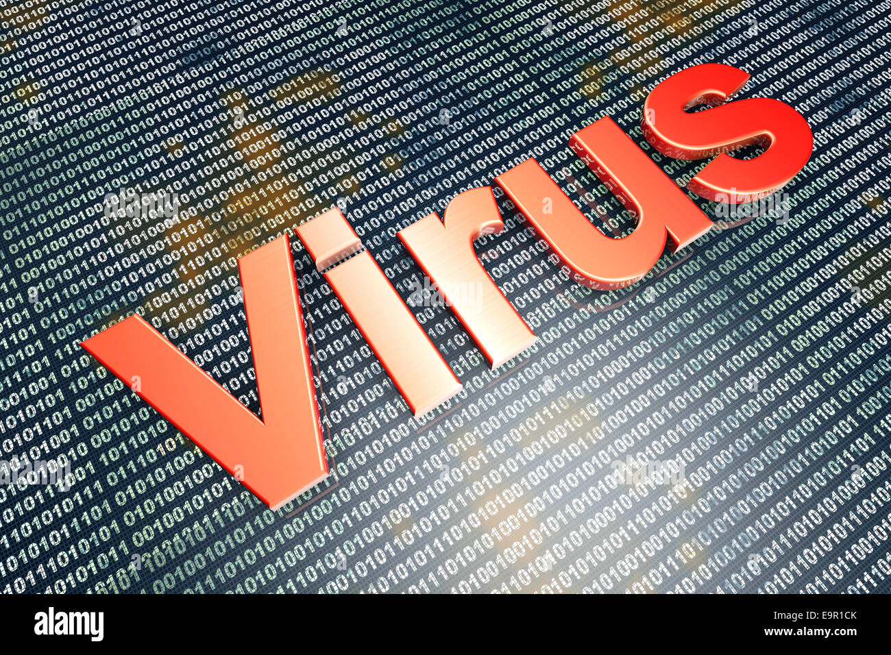 Computer virus in digital code Stock Photo - Alamy