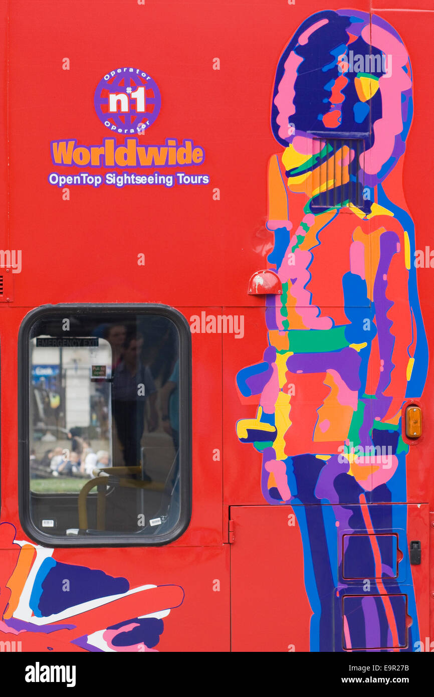London Sightseeing Tour Bus Abstract Stock Photo - Alamy