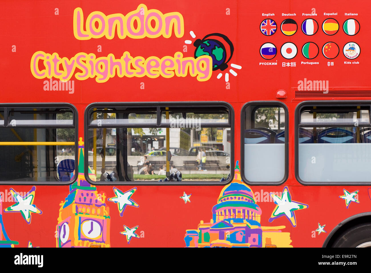 London Sightseeing Tour Bus Abstract Stock Photo - Alamy