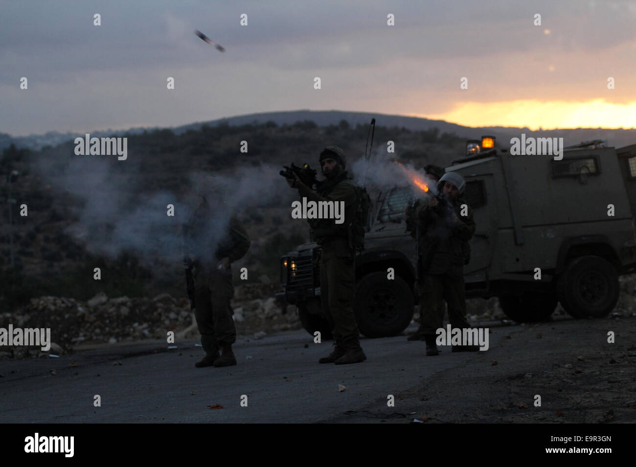 Silwad, West Bank, Palestinian Territory. 31st Oct, 2014. Israeli ...