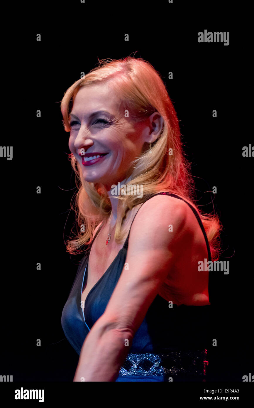 German singer Ute Lemper performing live in concert in honour of poet ...