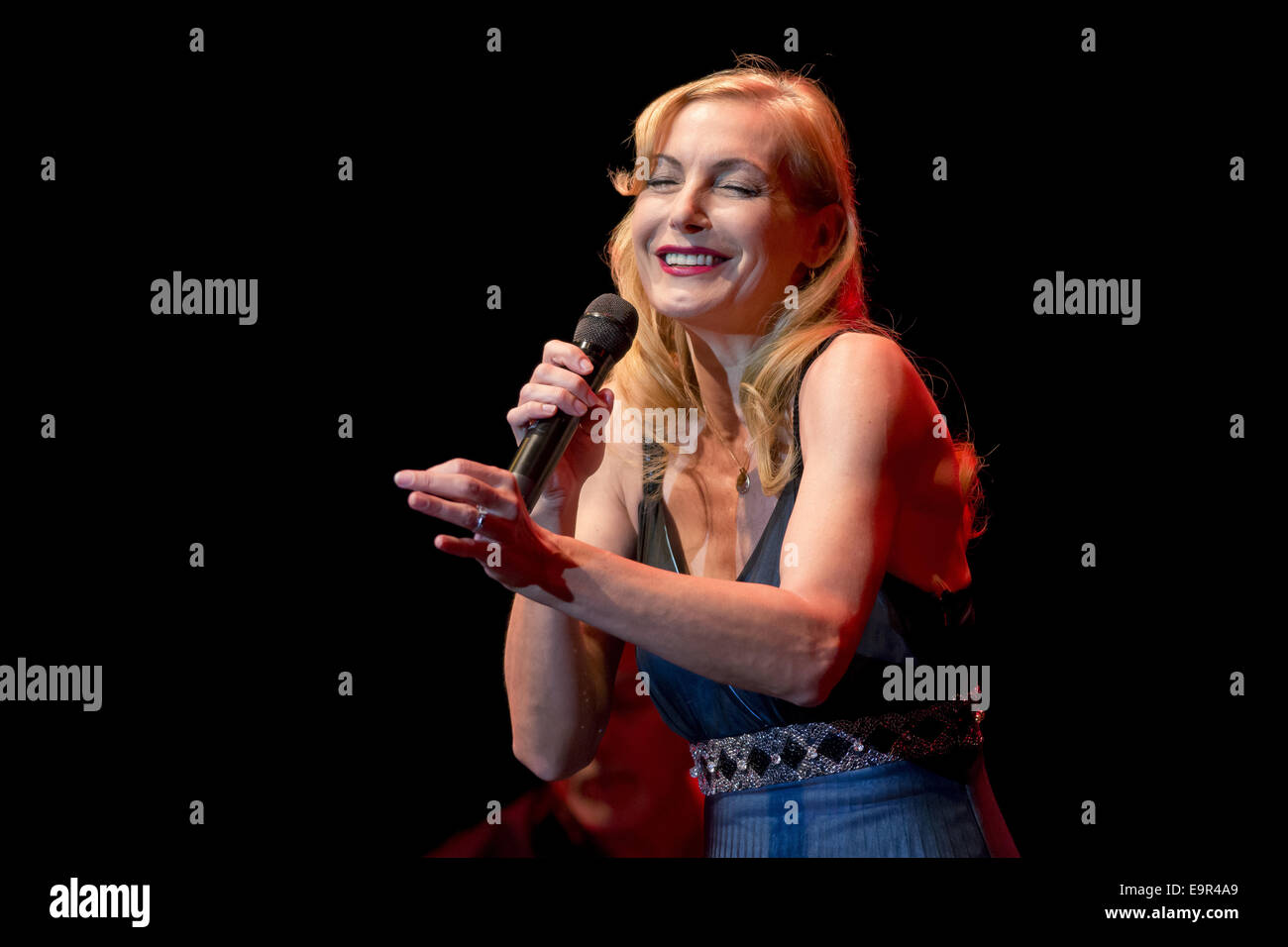 German singer Ute Lemper performing live in concert in honour of poet ...
