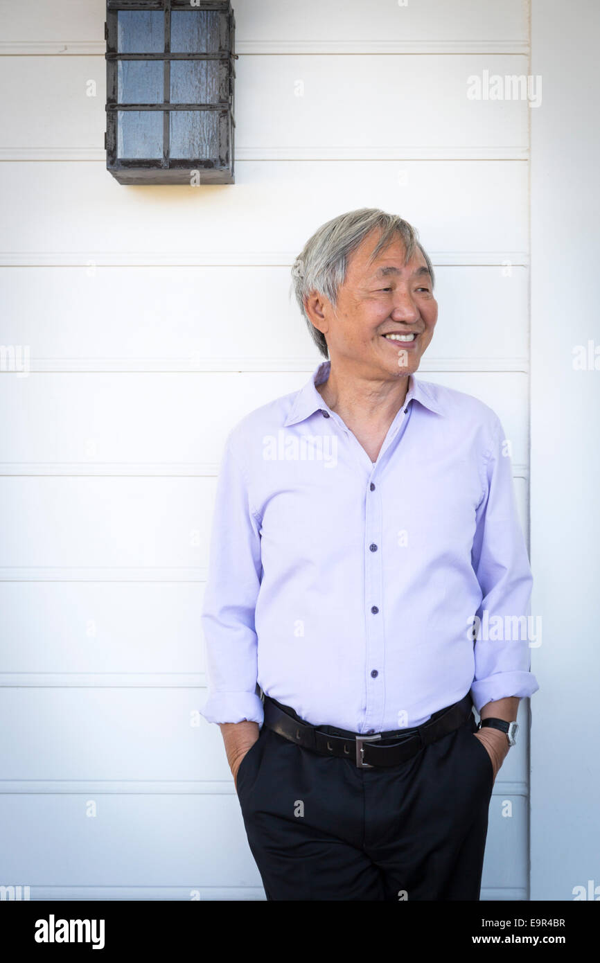 Happy Attractive Older Chinese Man Portrait Stock Photo - Alamy