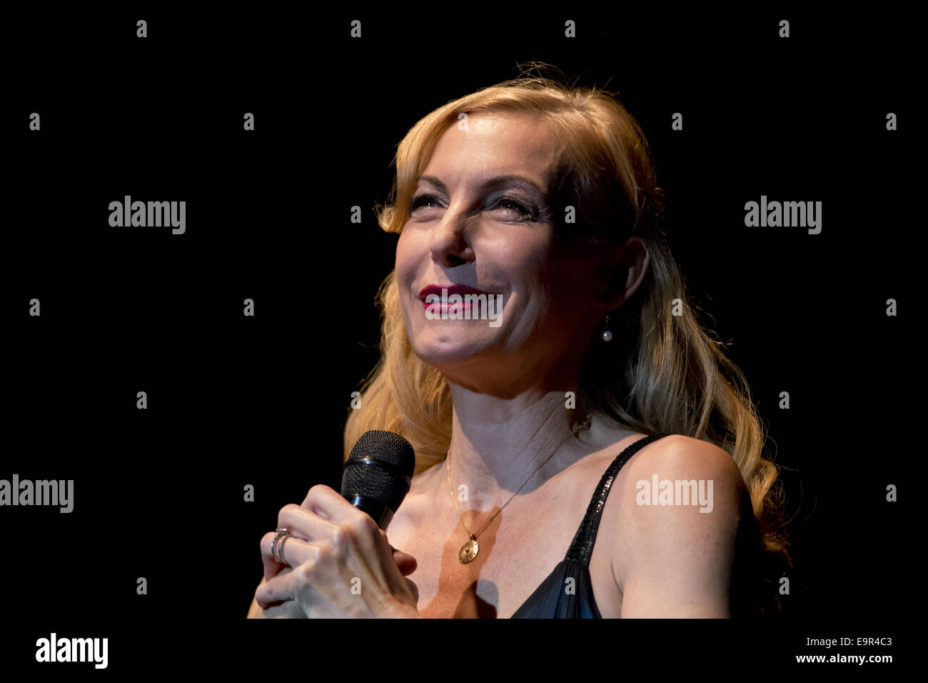 German singer Ute Lemper performing live in concert in honour of poet ...
