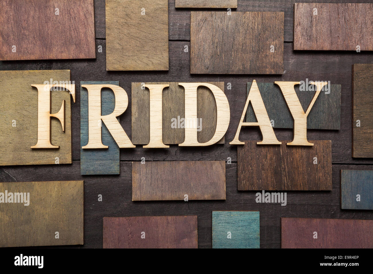Wooden letters forming word FRIDAY written on wooden background Stock ...