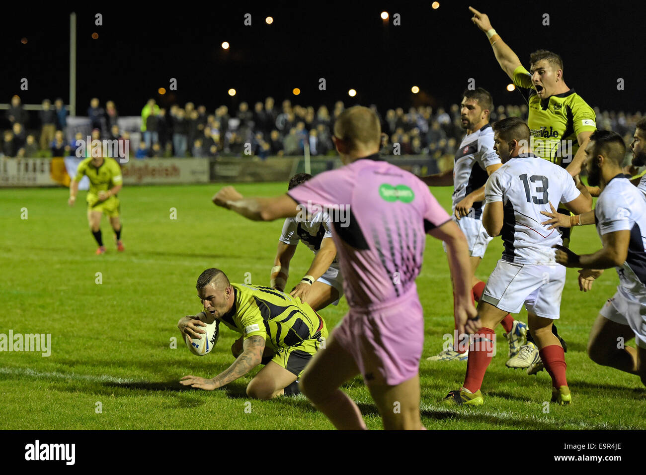 Galashiels, UK. 31 Oct 2014. European Championship Rugby League ...