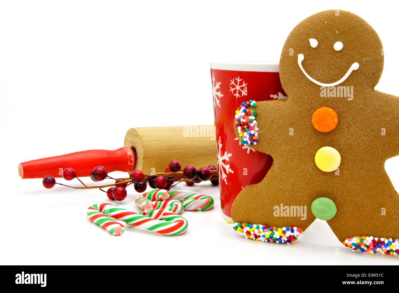 Gingerbread Man Candy Cane High Resolution Stock Photography and Images ...