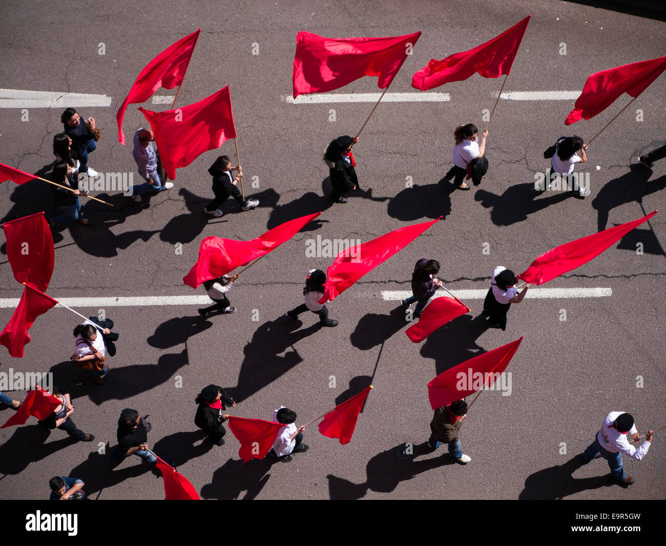 Protesters flags hi-res stock photography and images - Alamy
