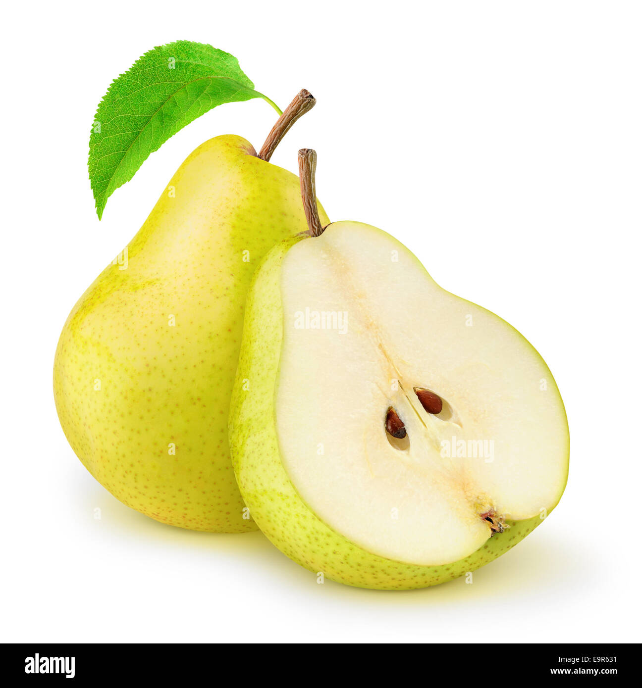 Fresh yellow pears isolated on white Stock Photo - Alamy