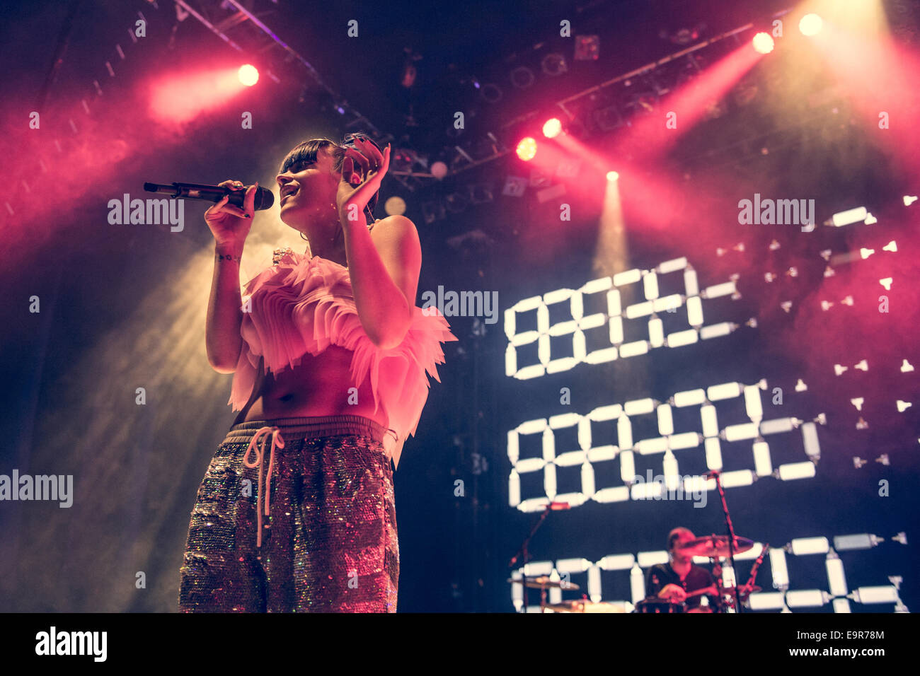 Lily Allen performing live on stage at Shepherd's Bush Empire promoting ...