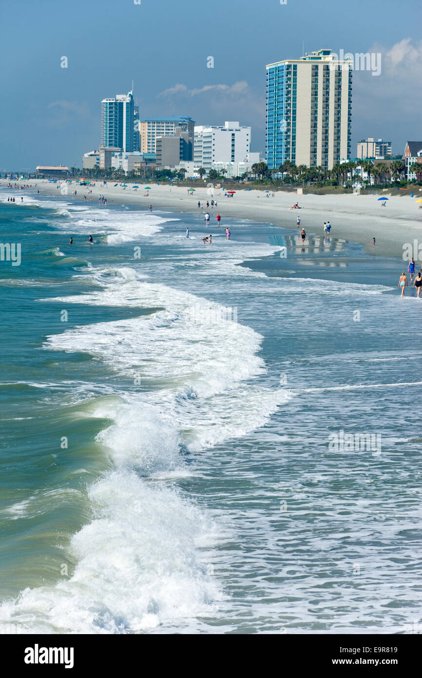 WATERFRONT SKYLINE DOWNTOWN MYRTLE BEACH SOUTH CAROLINA USA Stock Photo ...
