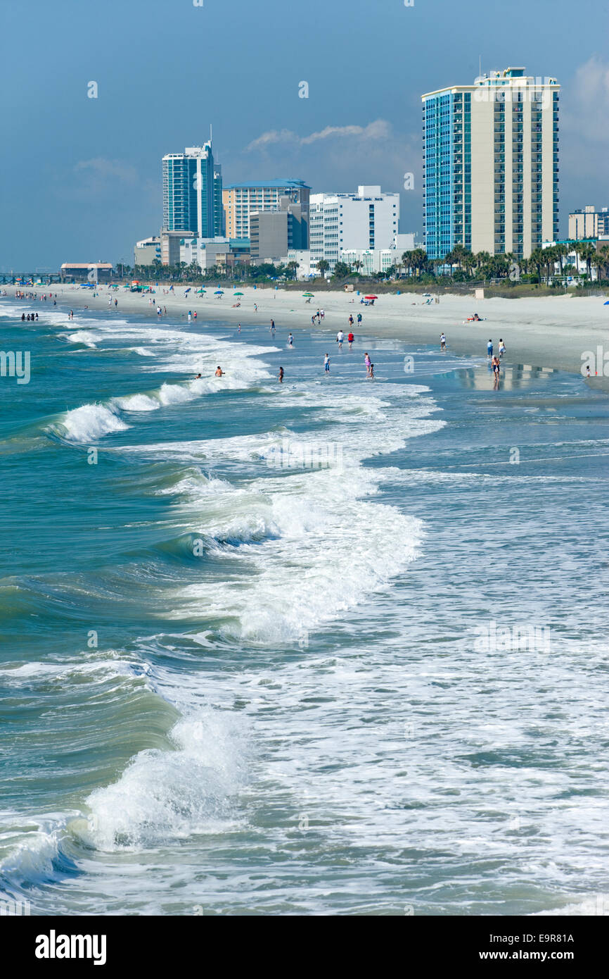 WATERFRONT SKYLINE DOWNTOWN MYRTLE BEACH SOUTH CAROLINA USA Stock Photo ...