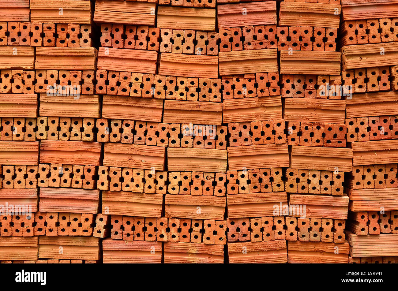 Red Clay Bricks texture background Stock Photo - Alamy