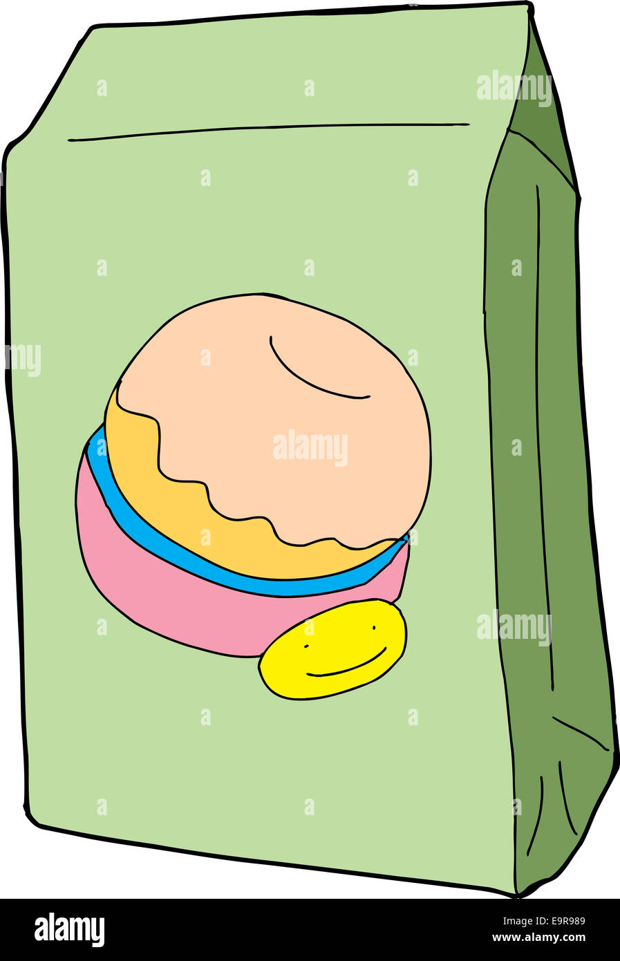 Isolated generic bag of sweets over white background Stock Photo - Alamy