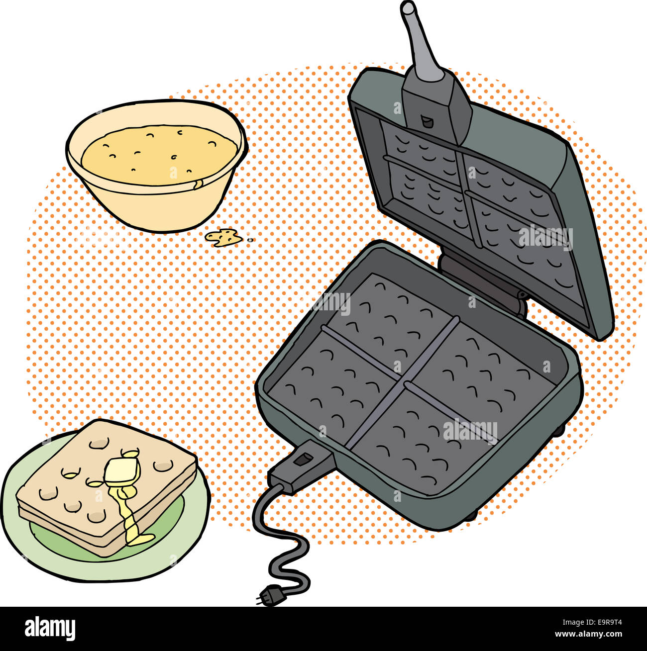 Cartoon waffles hi-res stock photography and images - Alamy