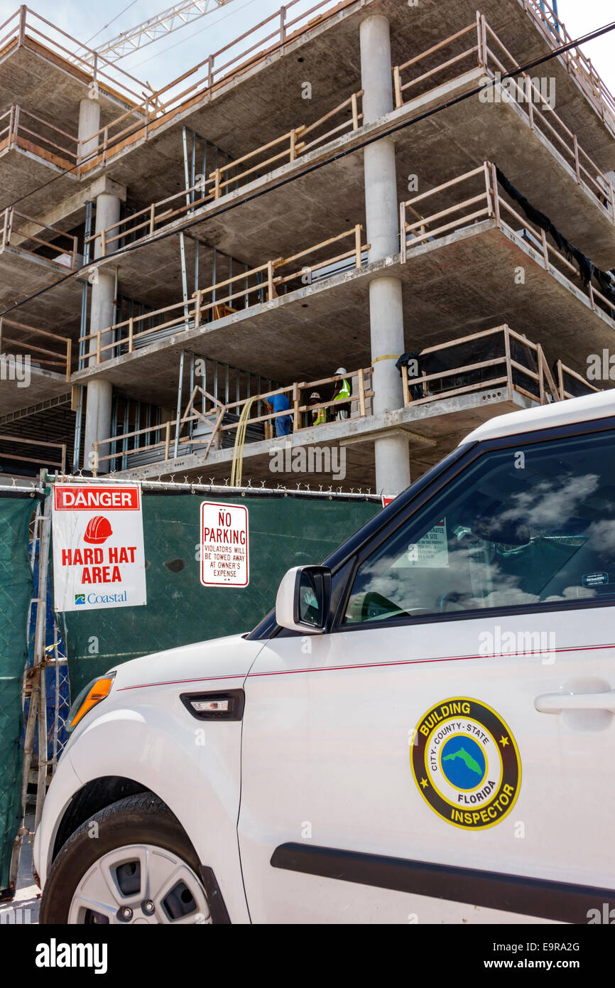 Miami Beach Florida,construction site,building,condominium residential ...