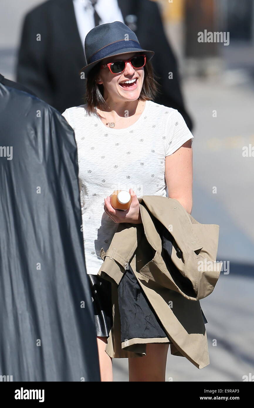 Elizabeth Moss arriving at ABC's 'Jimmy Kimmel Live!' studios Featuring ...