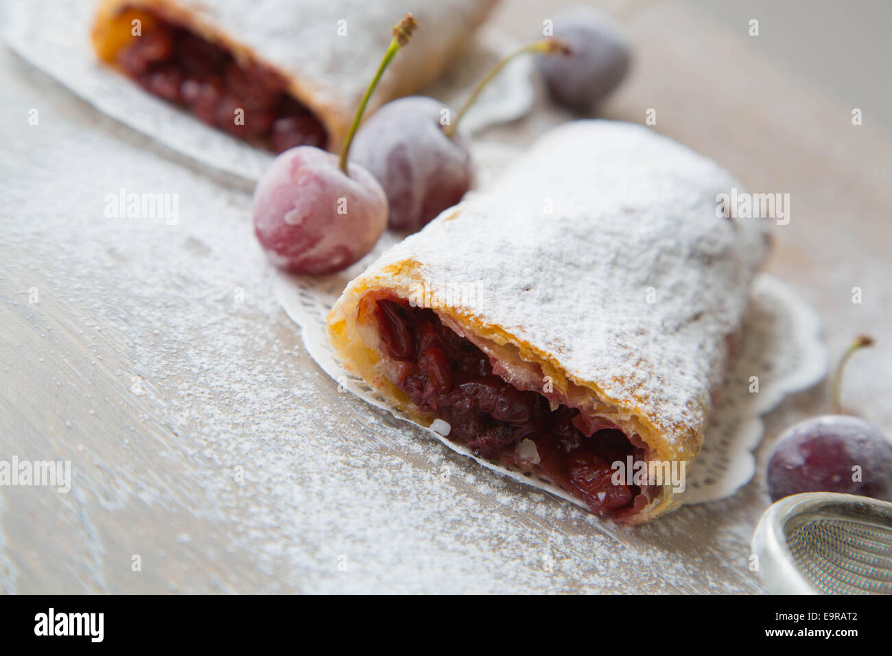Traditional romanian and moldovan dessert - invertita.Baked rolled thin ...