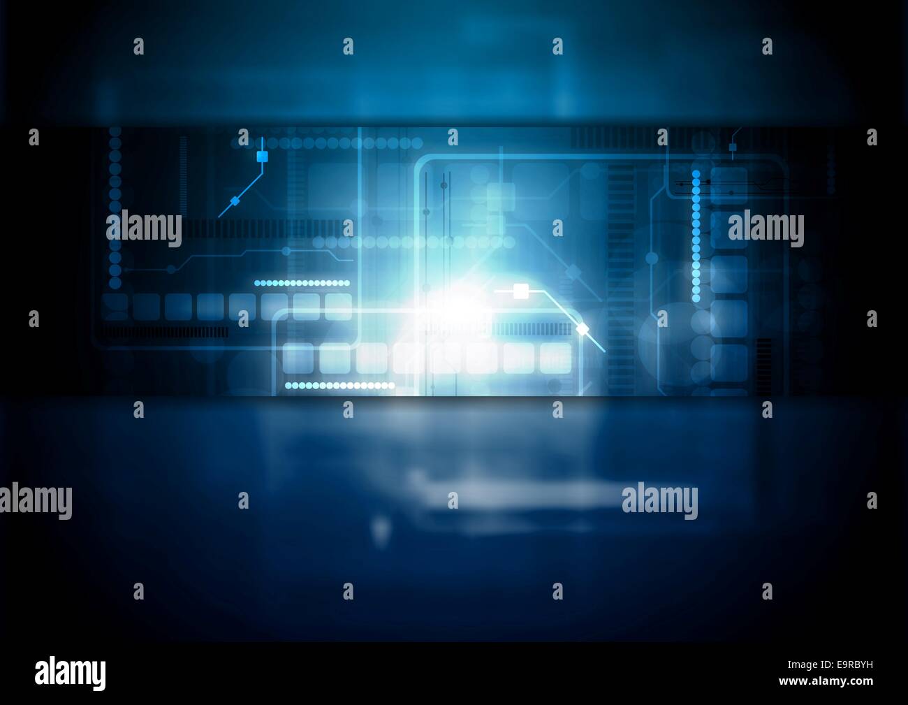 Dark blue tech background. Vector design Stock Photo - Alamy
