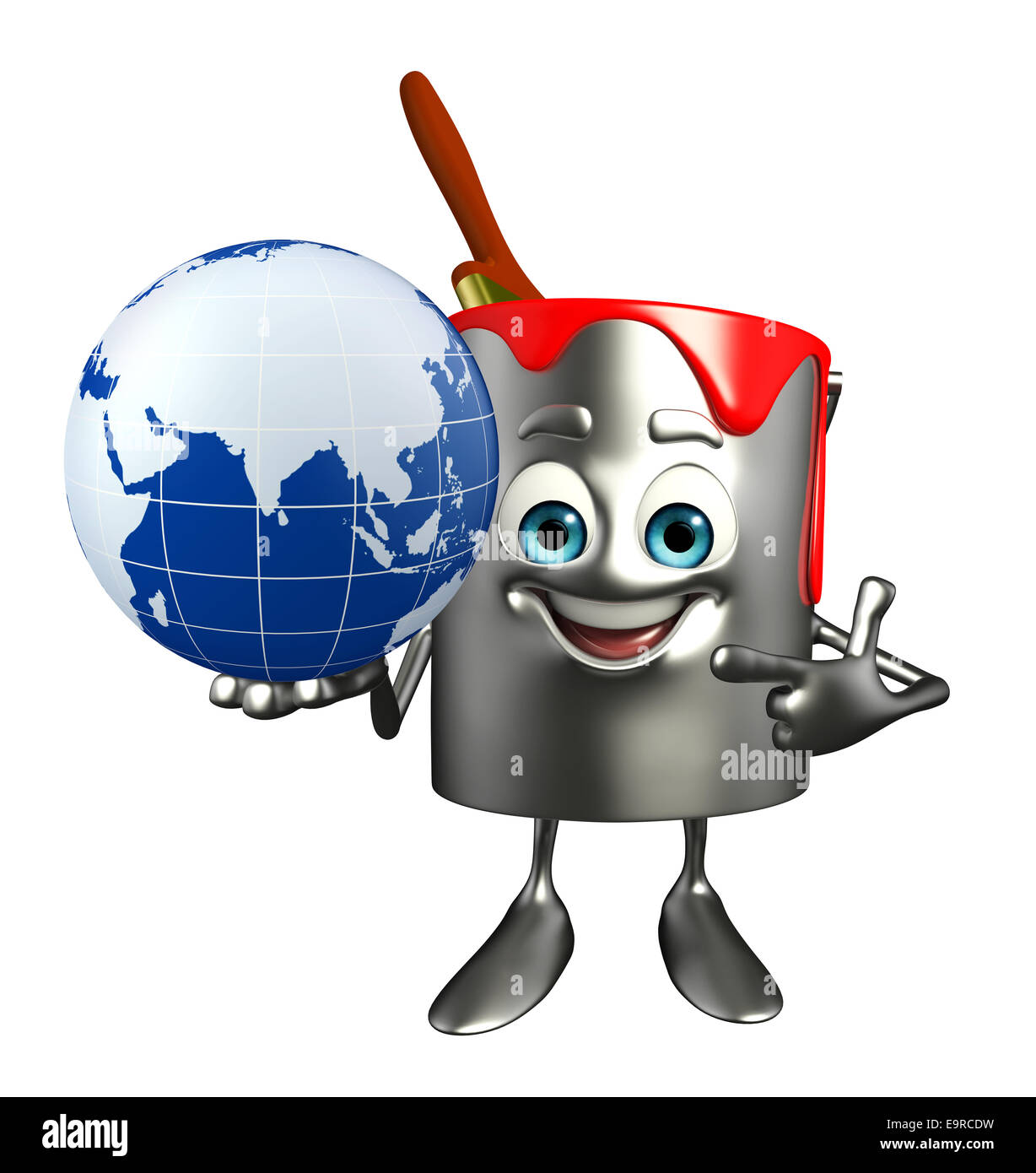 Cartoon character paint bucket red hi-res stock photography and images ...