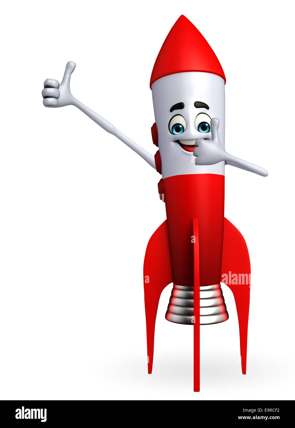 Cartoon character of rocket with best sign Stock Photo - Alamy