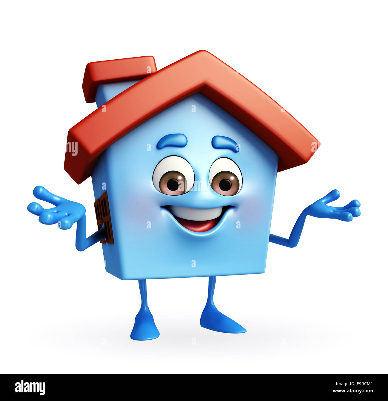 Cartoon Charcter of house is presenting Stock Photo - Alamy