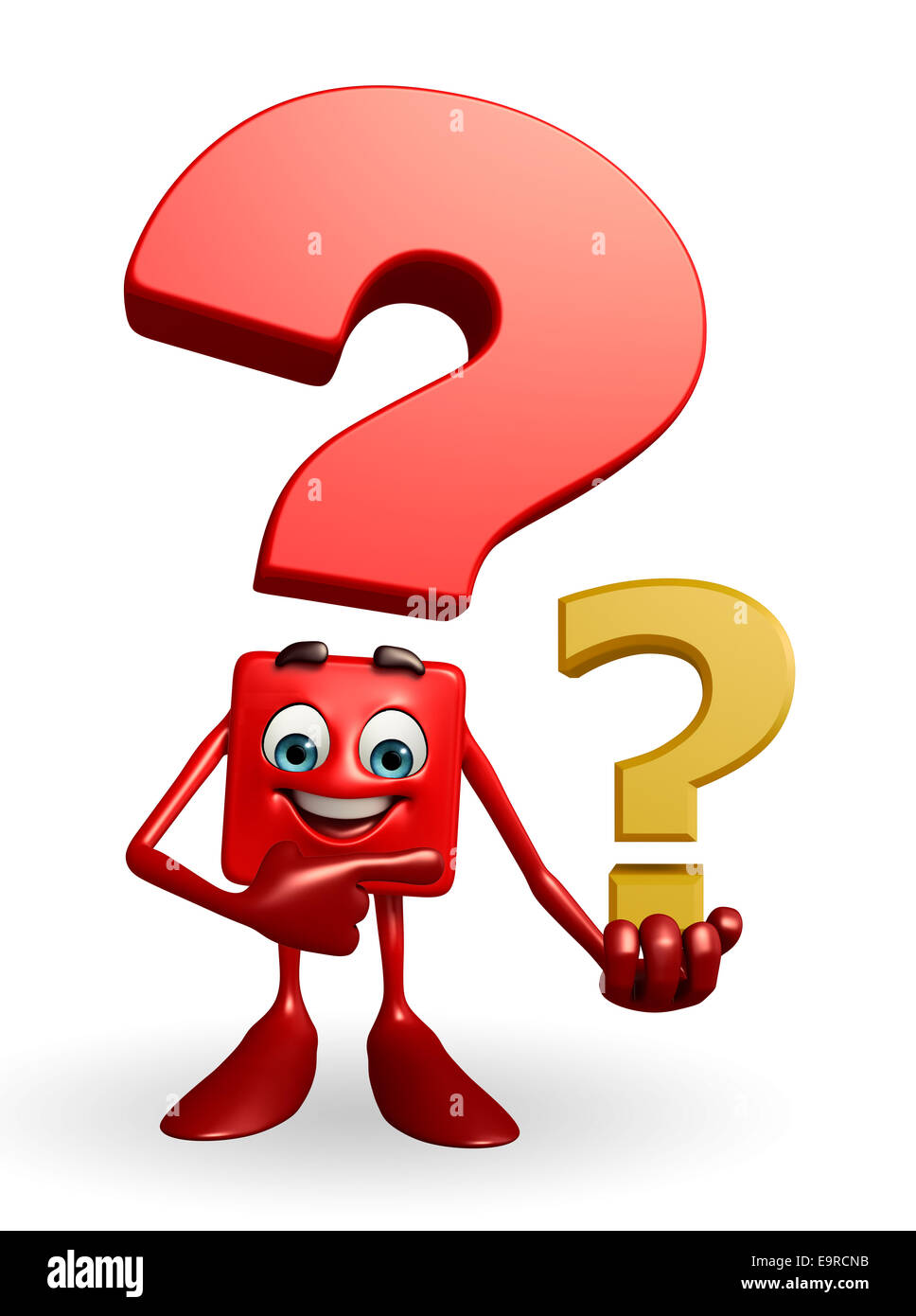 Cartoon Character of Question Mark Stock Photo - Alamy