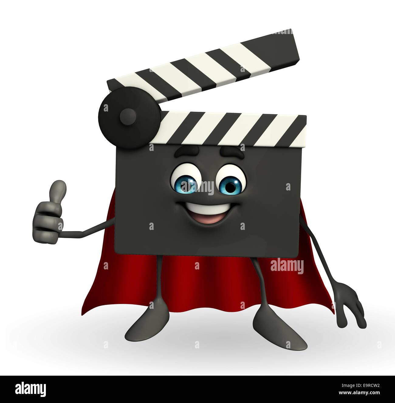 Cartoon Character of super Clapper Board with best sign Stock Photo - Alamy